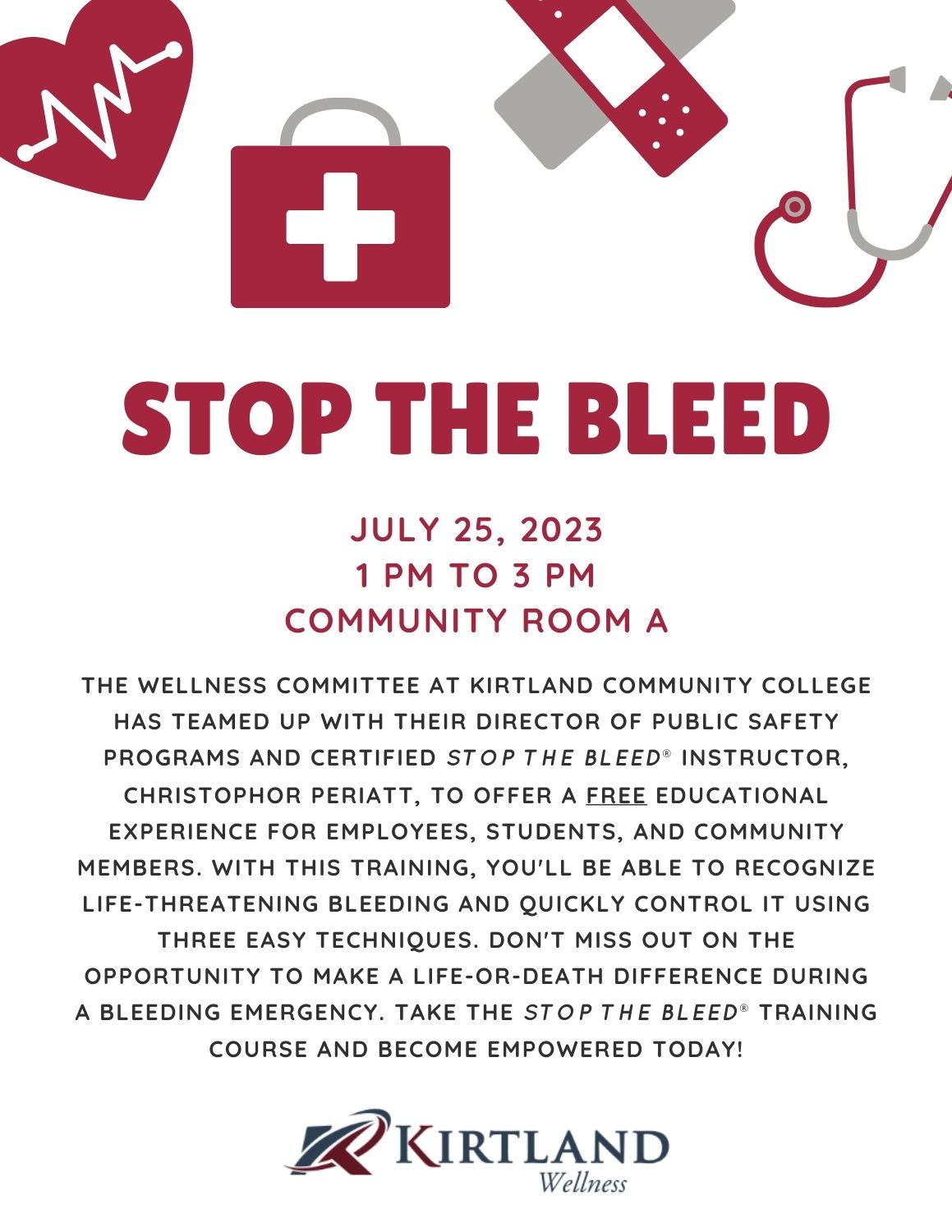 Stop the Bleed Training Course | Kirtland Community College